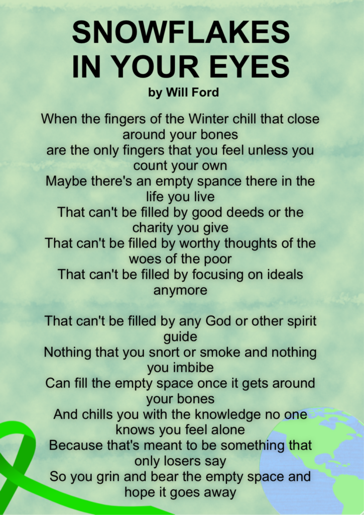 World Mental Health Day Poetry by Will Ford